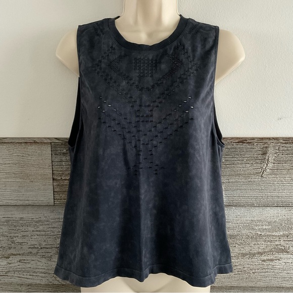 Sage | Tops | Sage Collection Womens Tank Top Mineral Wash Tribal Mesh ...